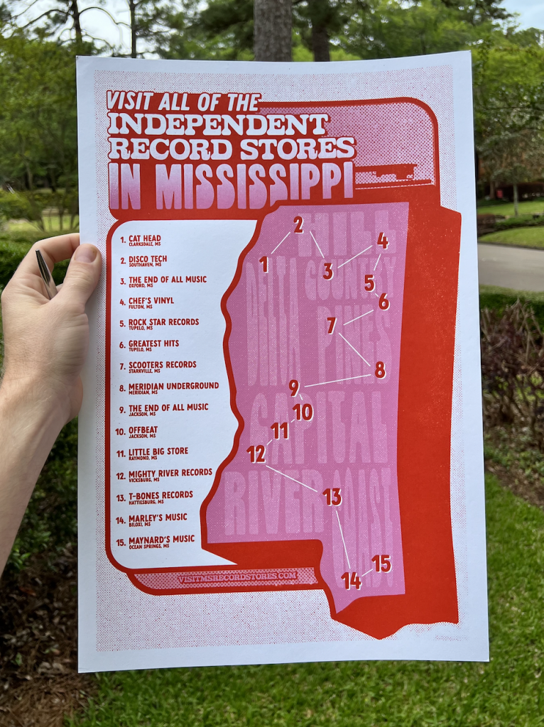 Visit Mississippi Record Stores Poster for RSD 2023 – End of All Music